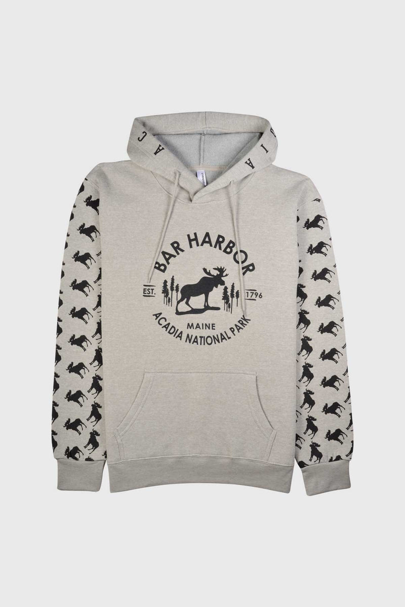 Bar Harbor Sweatshirt With Acadia National Park Nature Trees - Gray ...